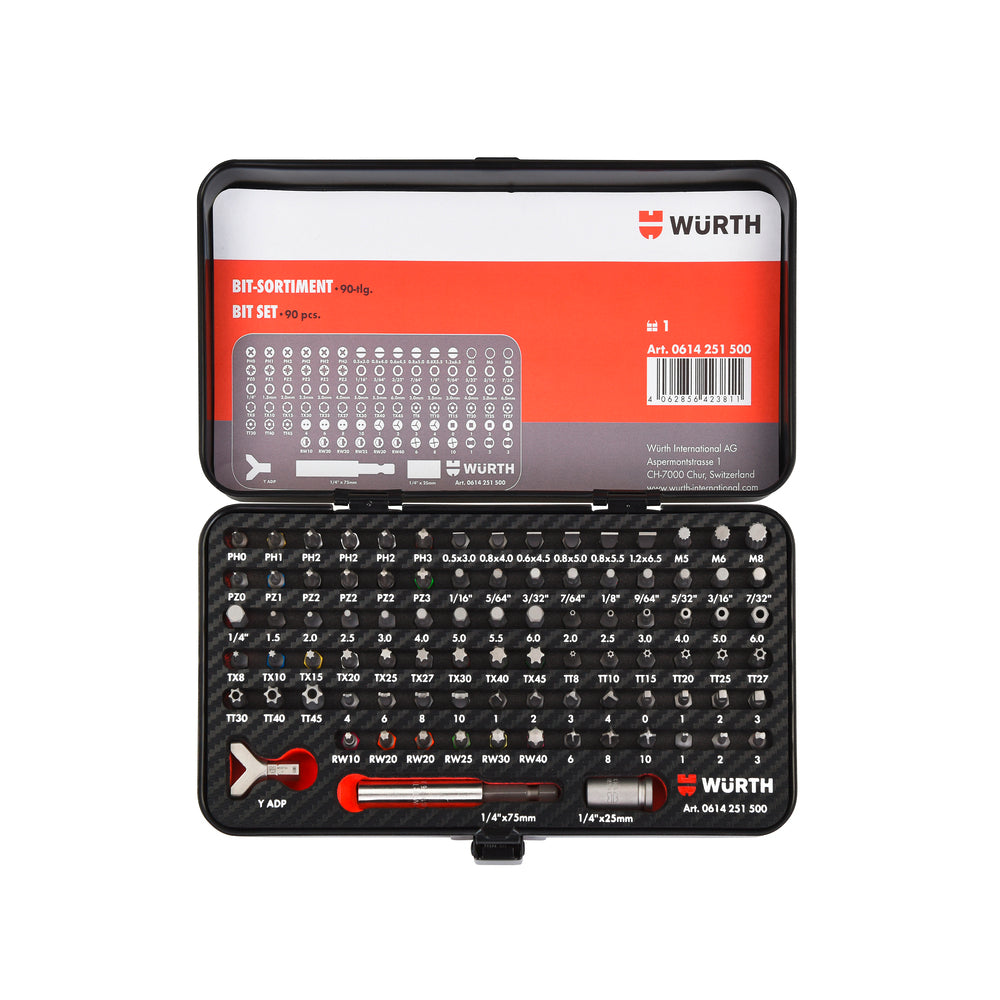 Universal Bit Set - 90 Pieces — Würth Tools Official Store | The ...