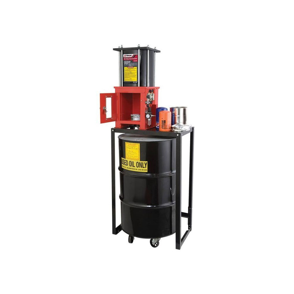 Ranger RP-20FC Pneumatic Oil Filter Crusher with Stand - 15 Ton Capaci ...