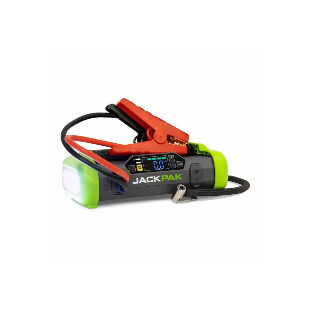 JackPak Ultra2500A 4-in-1, Jump Starter, Air Compressor, LED Flashligh ...
