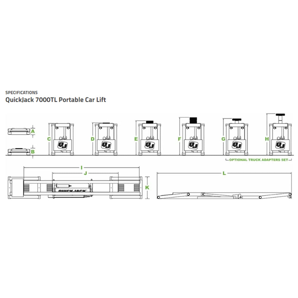 QuickJack 7000TL Portable Car Lift - Low Voltage – Würth Tools Official ...