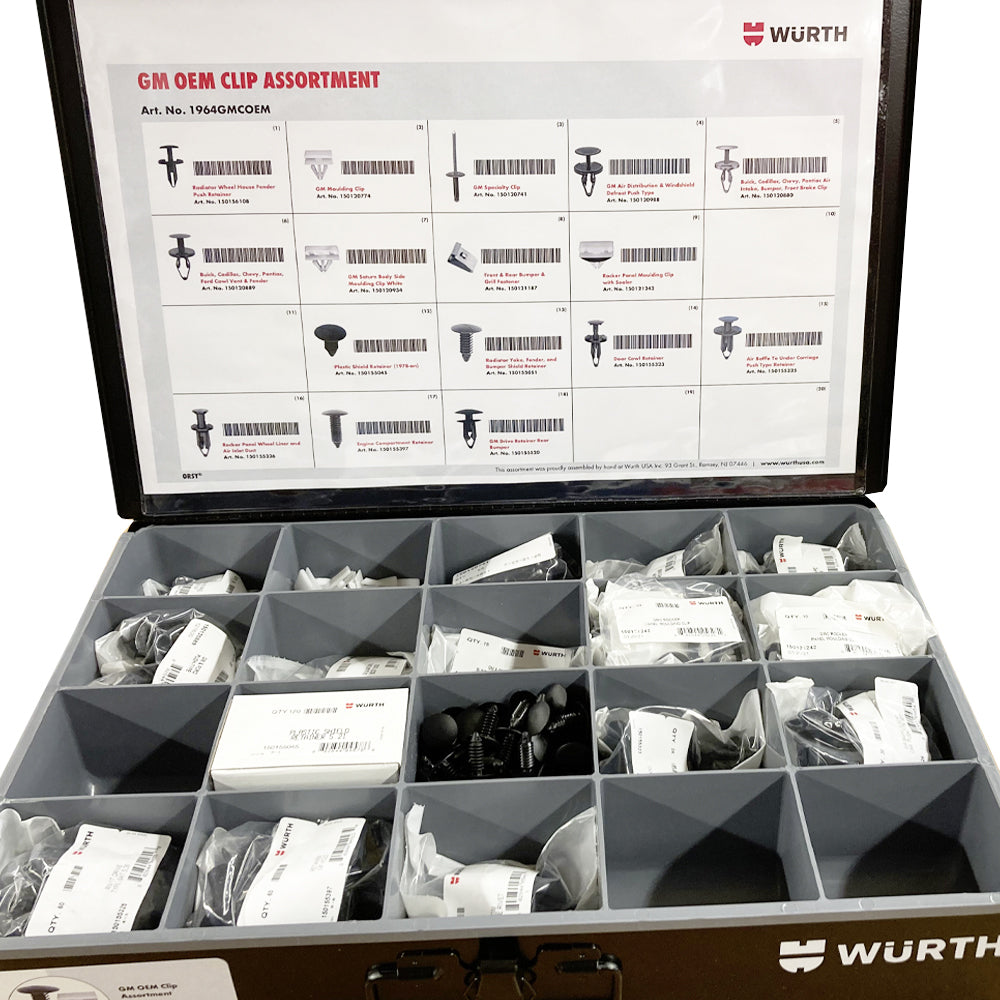 GM OEM Clip Assortment 685pc – Würth Tools Official Store ...